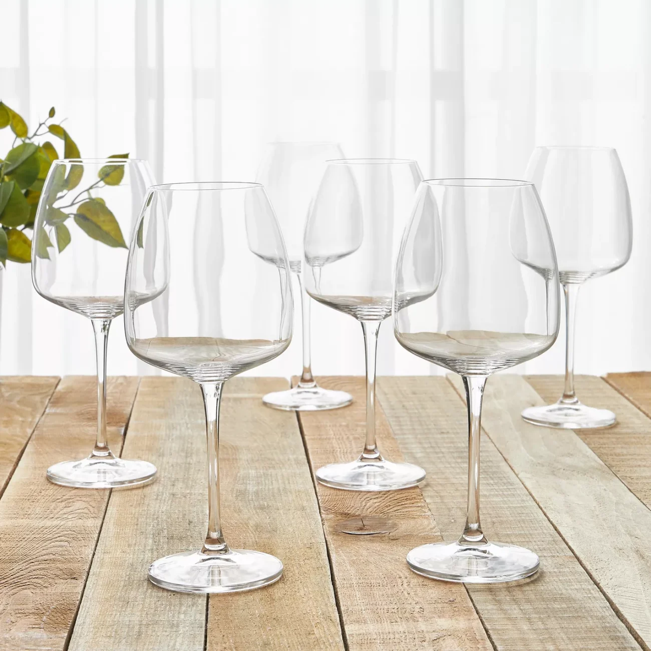 Anser 6-Piece Stem Glass Set - 610 ml - Home Auraa